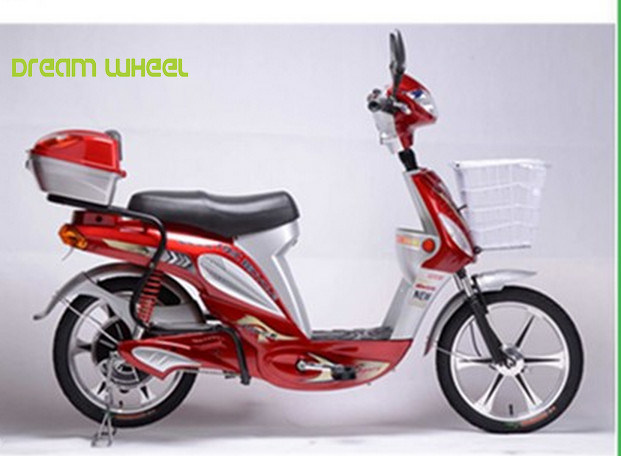 18" x 2.5 Tire Pedal Assist Electric Bike , Bicycle With Motor Assisted ...