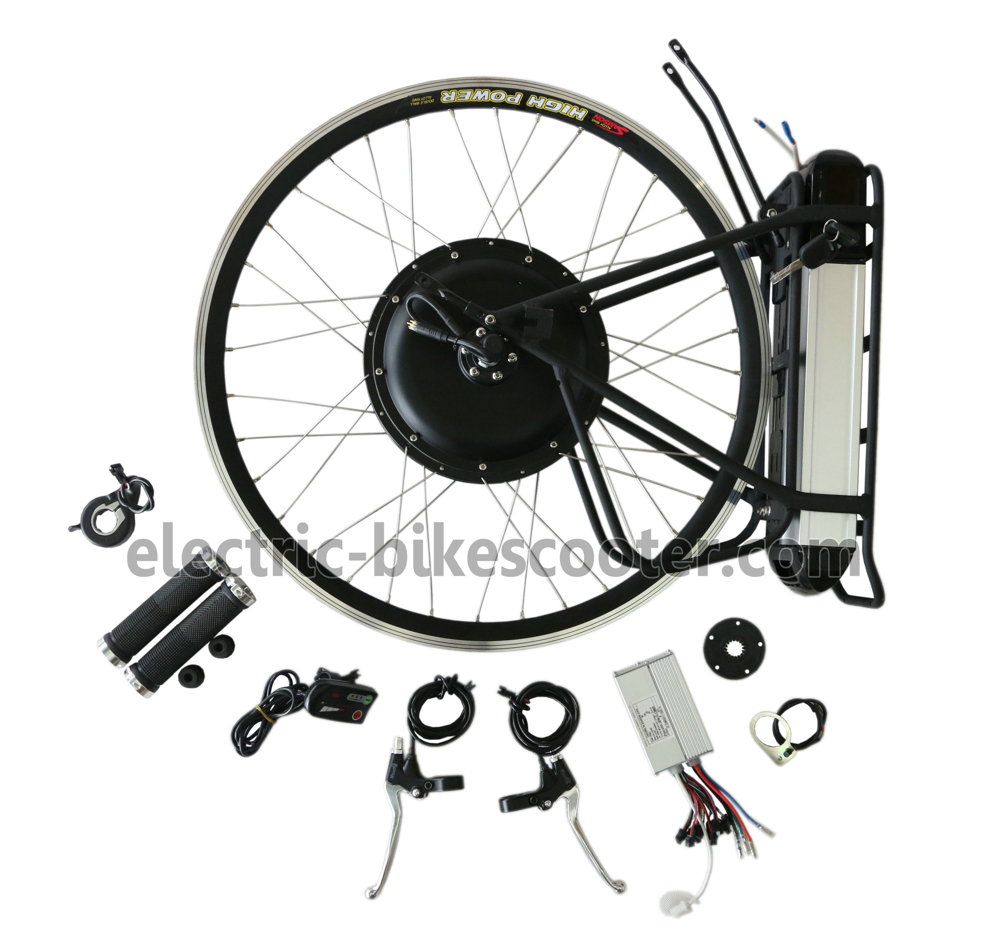 36V 350W Ebike Conversion Kit 26 Inch , Electric Bicycle Hub Motor Bike ...