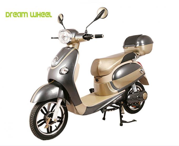 35km/H Pedal Assisted Electric Scooter , 48V 500W Vespa Type Electric ...